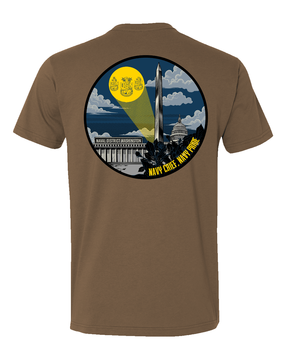 T150: "Navy Chiefs, Navy Pride" Eco-Hybrid Ultra T-shirt (US Naval Dis ...