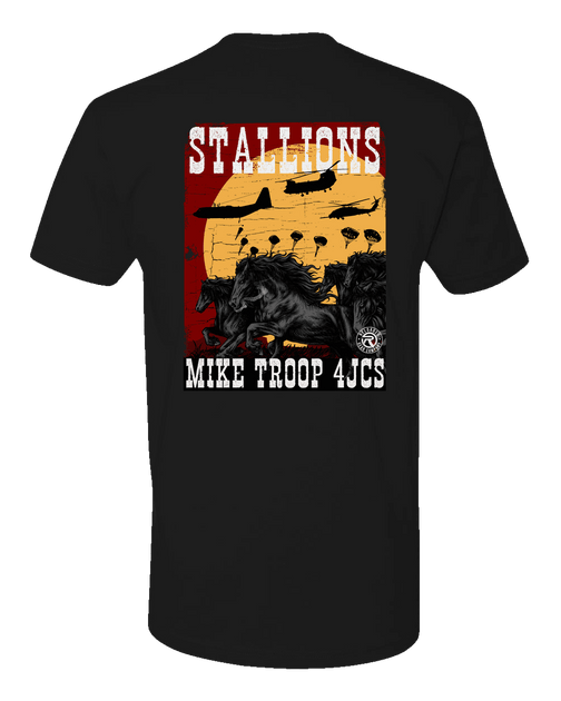 T150: "Stallions" Eco-Hybrid Ultra T-shirt (US Army, Mike Troop 4JCS ...